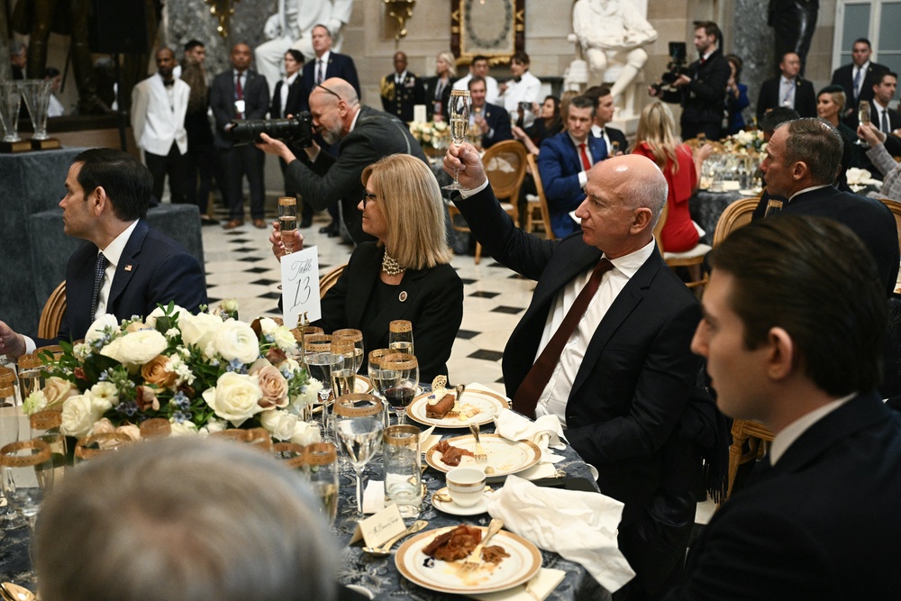 Jeff Bezos locked in conversation with Barron Trump at inauguration ...