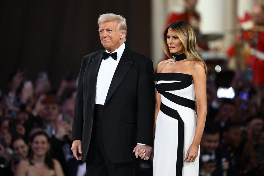 Melania’s ‘stunning’ Hervé Pierre dress praised as she shares first ...