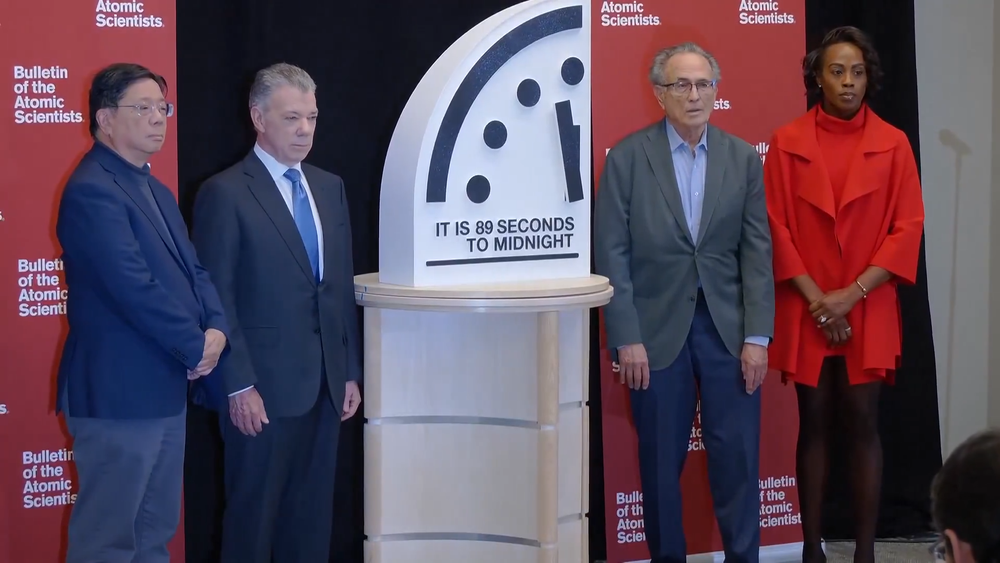 Watch Doomsday Clock's latest update on how close planet is to catastrophe