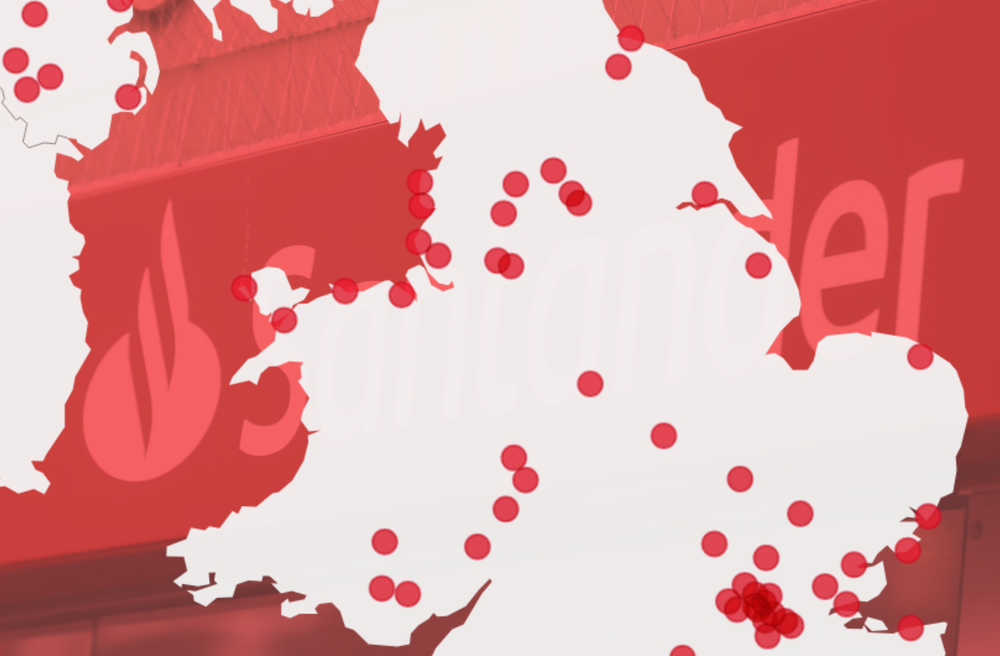 Santander closures map: Where are the 95 branches set to shut across ...