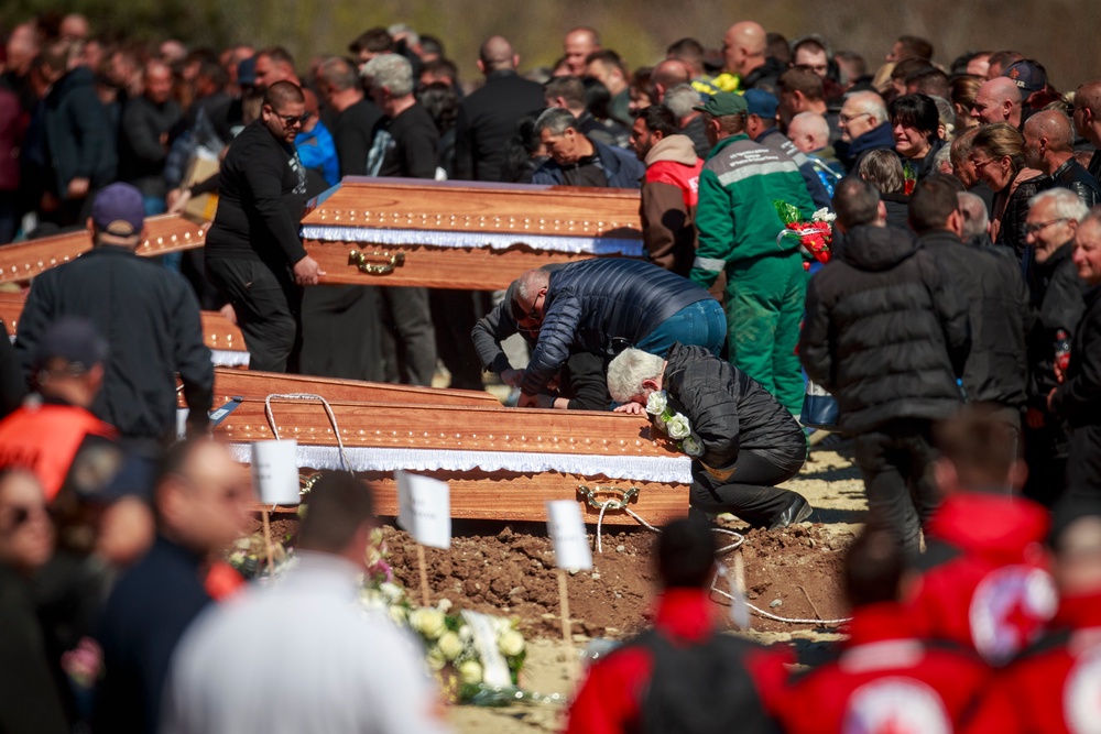 A nation in mourning, North Macedonia holds mass funerals for young ...