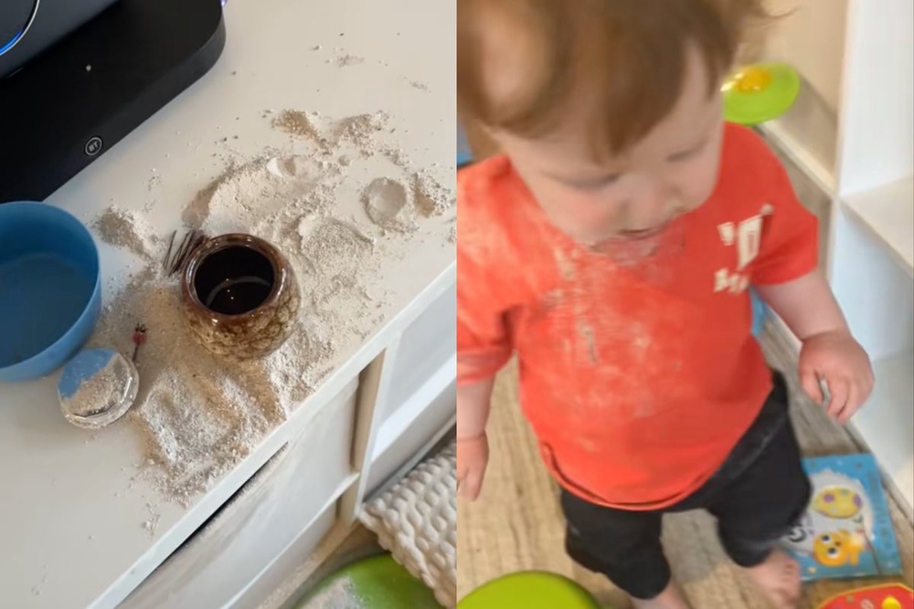Toddler caught on TikTok eating his grandfather’s ashes