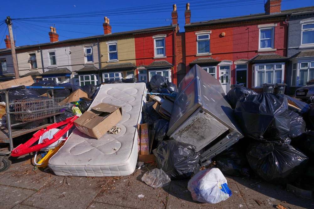 Blind Birmingham resident fears for safety as bin strike rubbish piles ...
