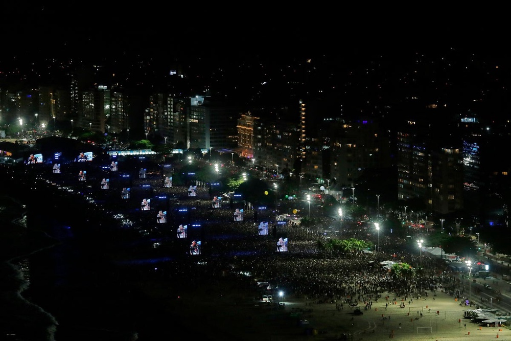 Aerial footage shows scale of Lady Gaga concert as over 2m flock to ...