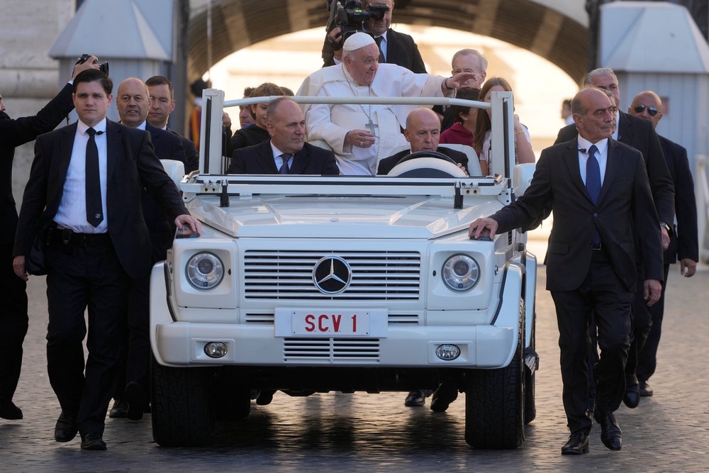 Pope Francis donated a popemobile to serve as a mobile health unit for ...