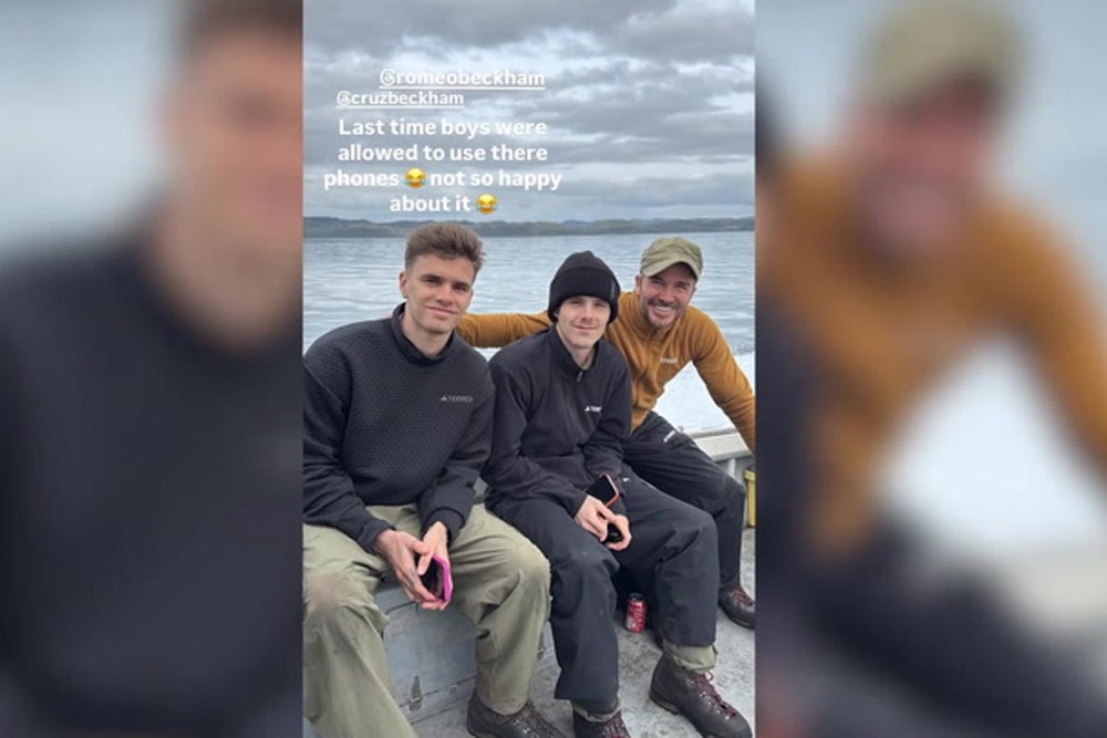 David Beckham sends message to Brooklyn while on 50th birthday fishing ...