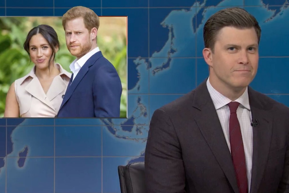 Colin Jost jokes Harry and Meghan key to UK-US trade deal: ‘Britain demands we keep these two’