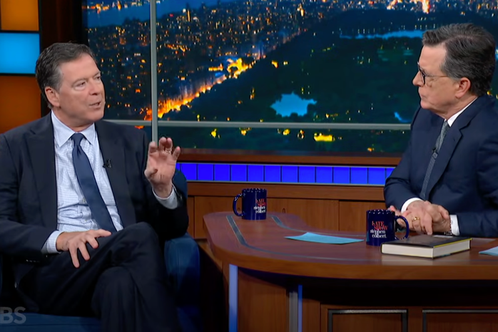 James Comey reveals wife’s role in infamous ‘8647’ post during Colbert ...
