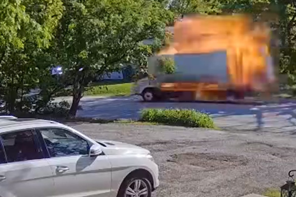 Moment truck ‘leaking propane gas’ explodes in residential neighbourhood