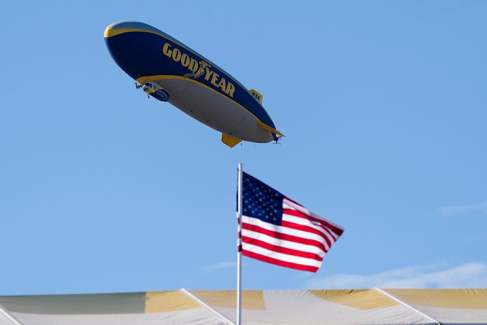 The iconic Goodyear Blimp is 100. To celebrate, a flight over Ohio