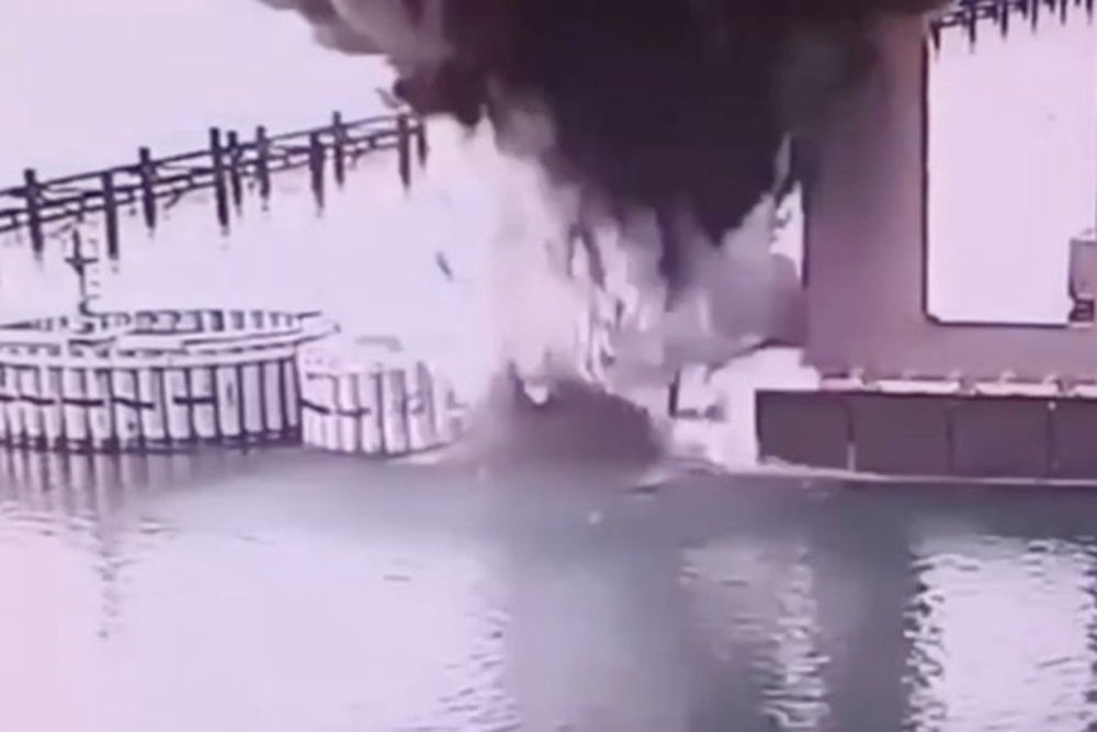 Watch moment Russia’s Crimean bridge blown up in huge explosion by ...