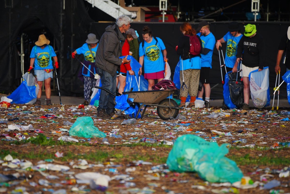 Glastonbury Festival clean-up begins as thousands of music fans head home