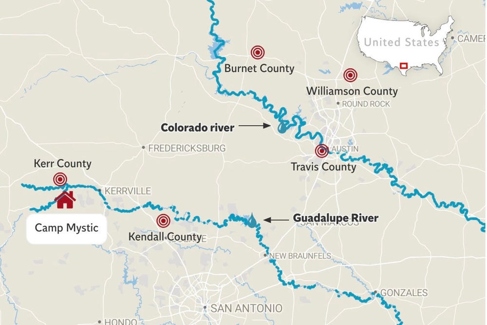 Texas floods mapped: Here are the affected areas as death toll rises