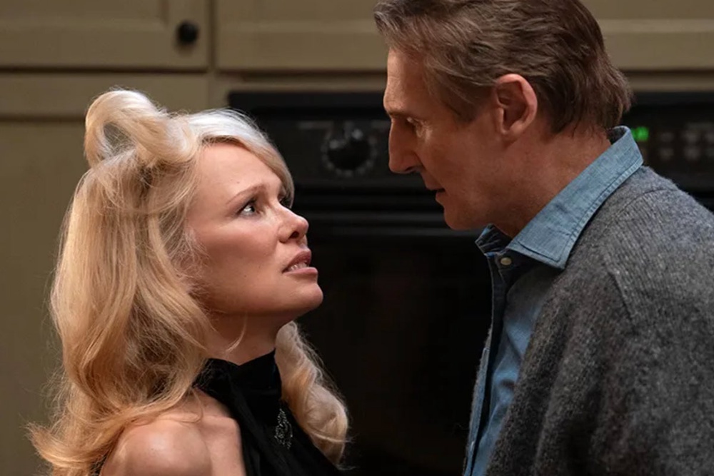 Pamela Anderson gushes over Liam Neeson after Naked Gun co-star declares he’s ‘madly in love’