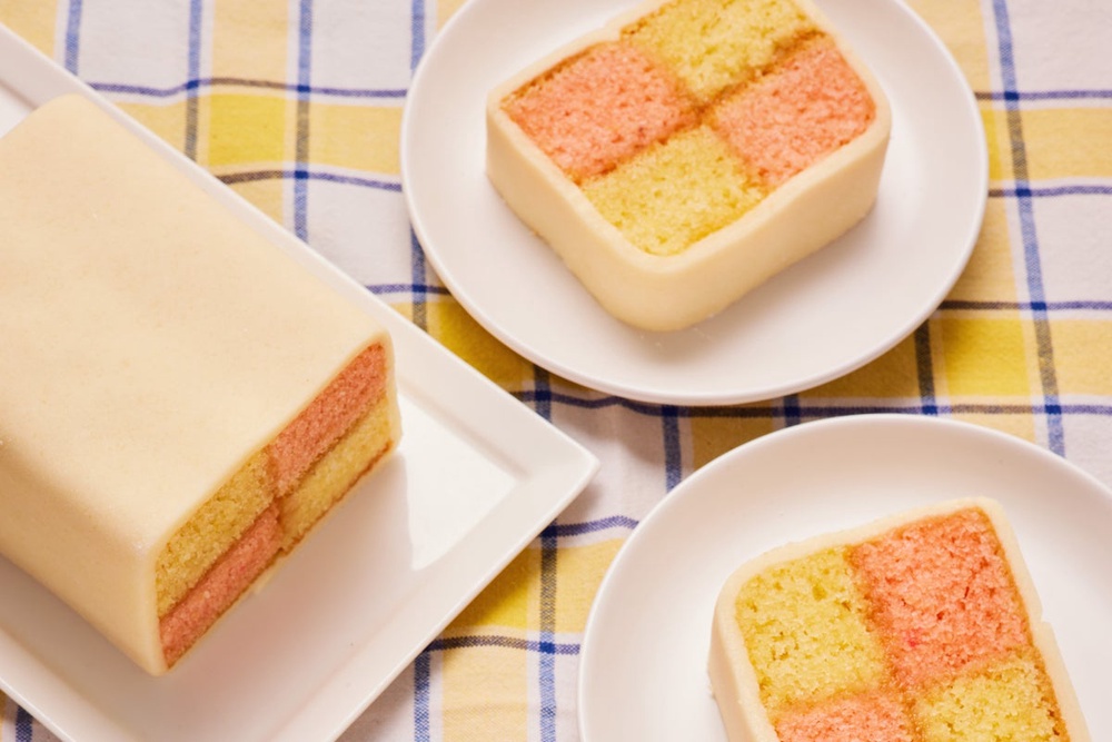 How to make a classic Battenberg cake with almond, jam and marzipan