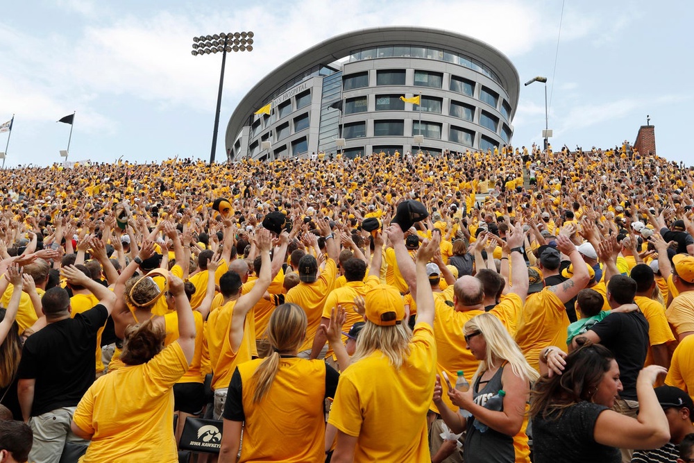 College football traditions: 'Hawkeye Wave' bonds everyone in stadium ...
