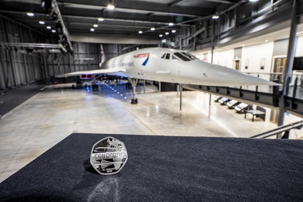 First look at Concorde commemorative 50p coin unveiled by Royal Mint