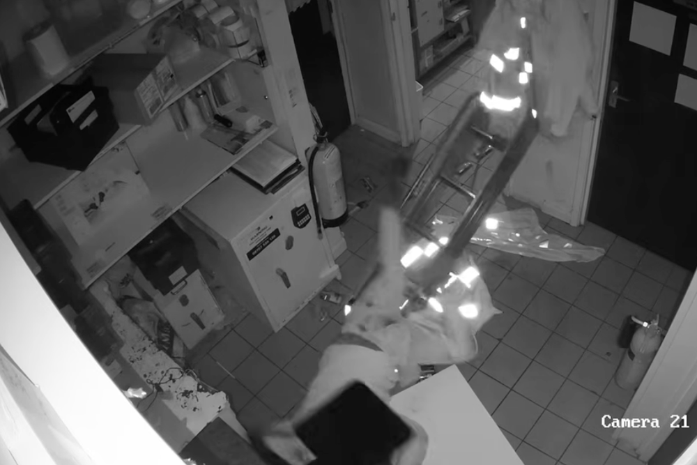 Burglar falls from ceiling four times while trying to make petrol ...