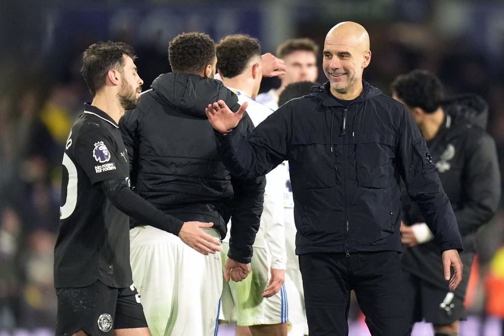 Pep Guardiola hails ‘huge victory’ at Leeds as Man City reel in leaders ...