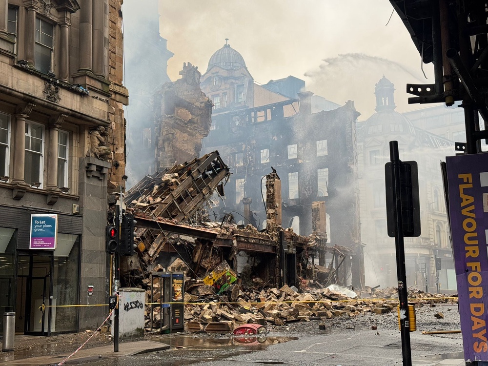 Demolition of fire-damaged building near Glasgow Central begins - Newswav