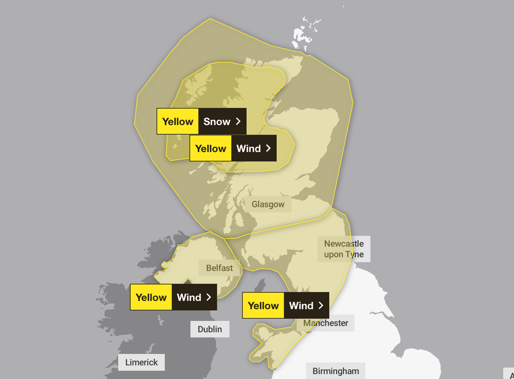 Mapped: Storm Dave set to hit UK with 90mph winds over Easter bank ...