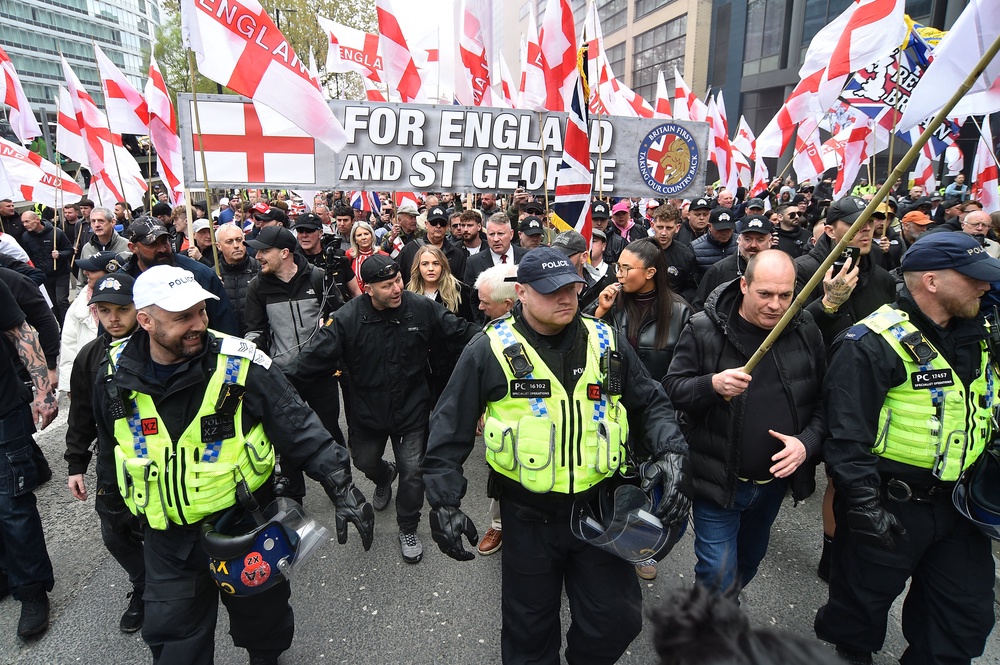 Britain First march – live: Hundreds of far-right supporters and ...