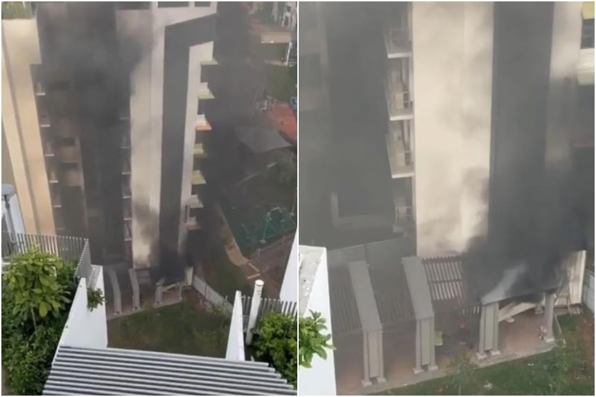 Tampines HDB block’s storage shed catches fire, no injuries reported