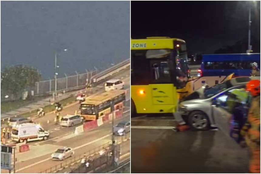 Accident at Woodlands Checkpoint causes 3-hour lane closure; 4 people ...