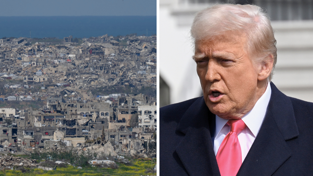 Trump shares AI video envisioning Gaza development with gold statue of ...
