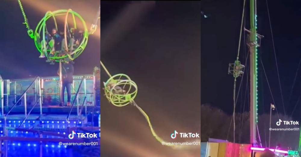 Slingshot Ride At Hyde Park Winter Wonderland Snapped, Two Passengers ...