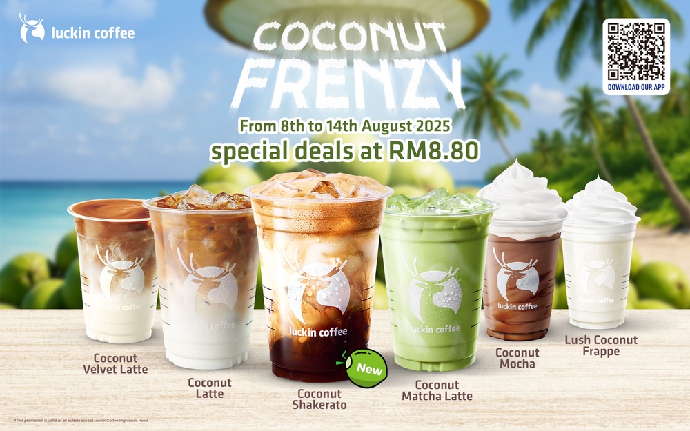 Luckin Coffee Expands Coconut Craze with New Shakerato & Iced Coconut ...