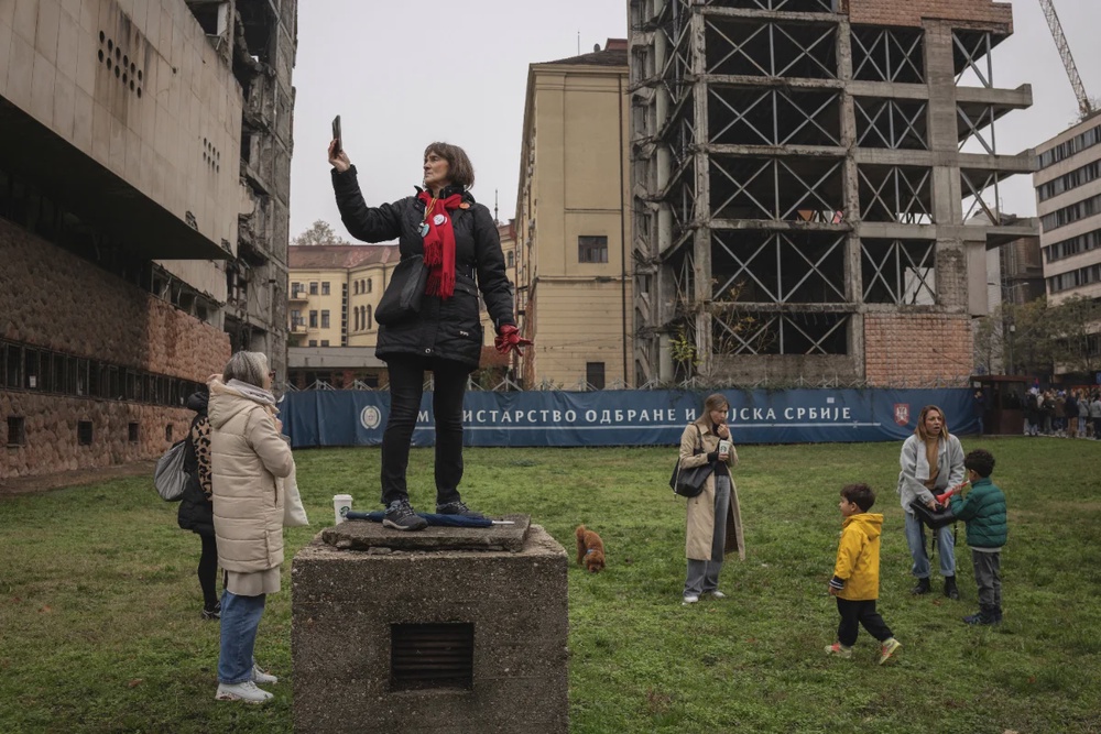 Hundreds protest Trump son-in-law’s Belgrade hotel project