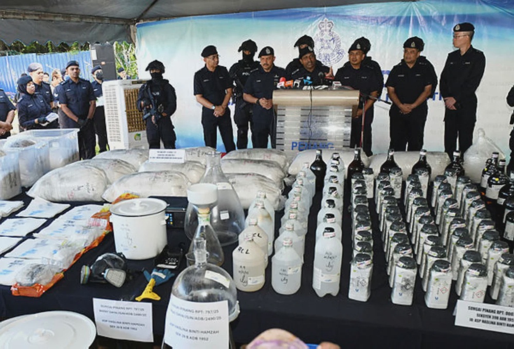Police dismantle RM38 million syabu lab in Penang durian orchard