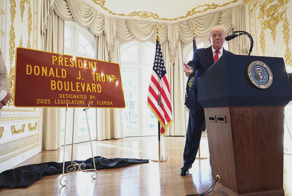 Florida road renamed after Trump near his Mar-a-Lago club