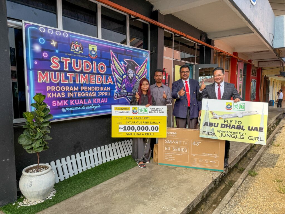 Fida Jungle Girl donates RM100k, smart TVs and, sponsor students to Abu ...