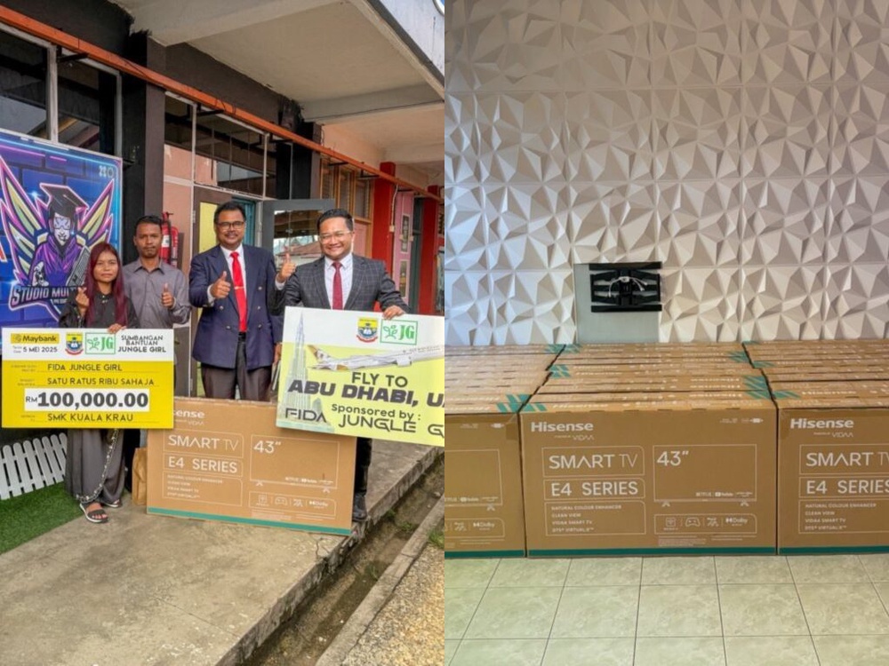 Fida Jungle Girl donates RM100k, smart TVs and, sponsor students to Abu ...