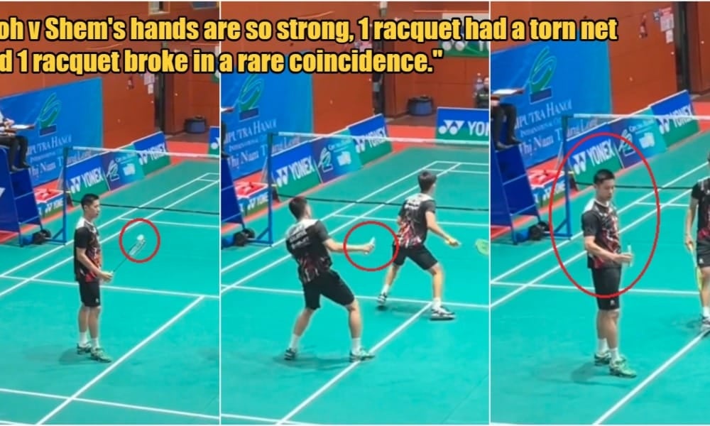Double Whammy! M’sian Badminton Player’s 2 Racquets Break in Different ...