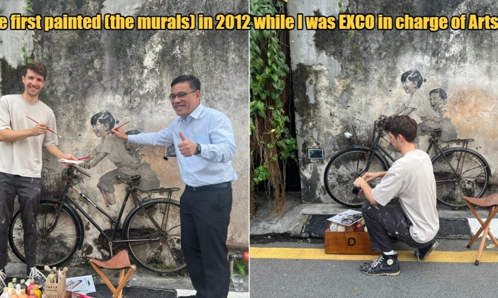 The Original Artist of the Iconic Penang Murals is Back in Malaysia to Restore Them!