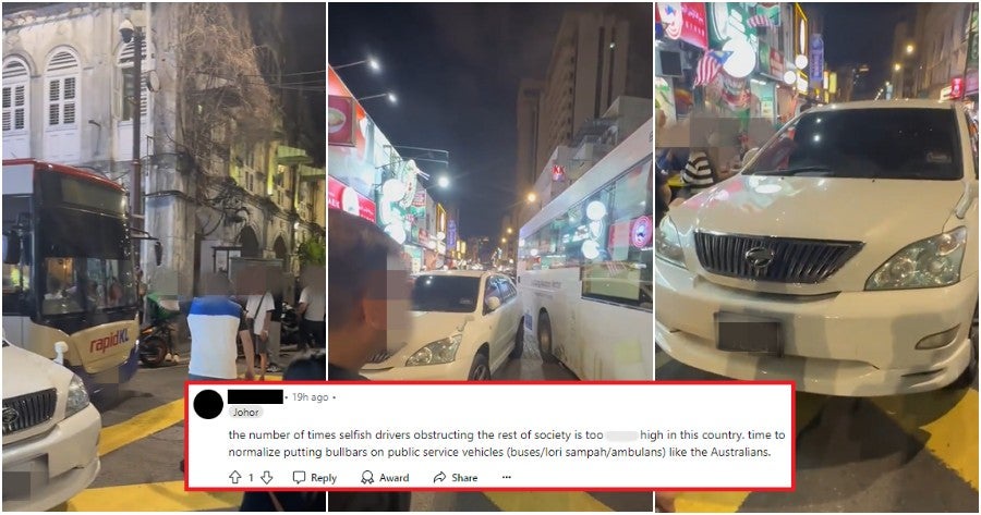 Car Parked on Yellow Box in KL Blocks Bus & Causes Major Traffic Jam ...