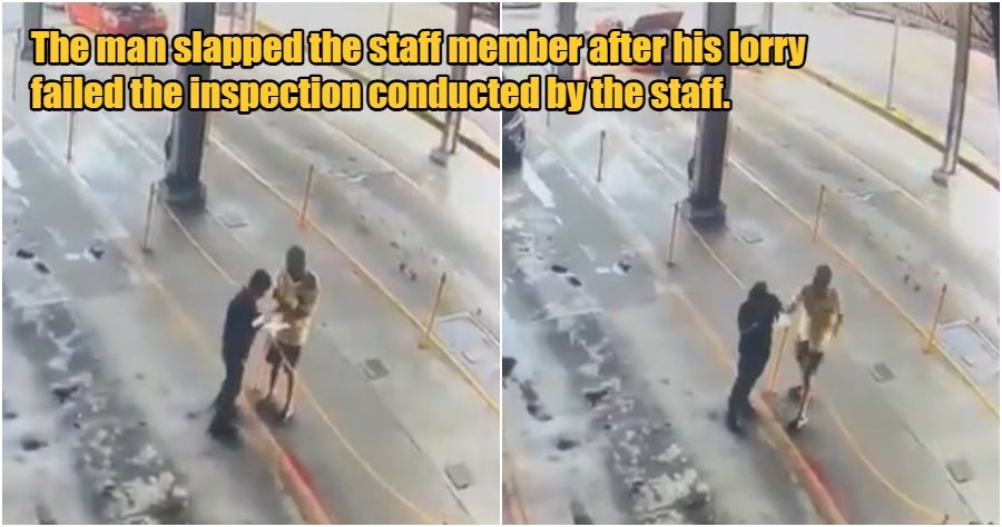 Viral CCTV Footage Shows 59yo Man Slapping PUSPAKOM Employee After His ...