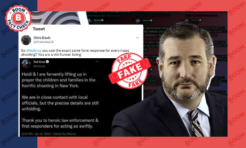 No, Ted Cruz Did Not Tweet The Same Text After Every Mass Shooting