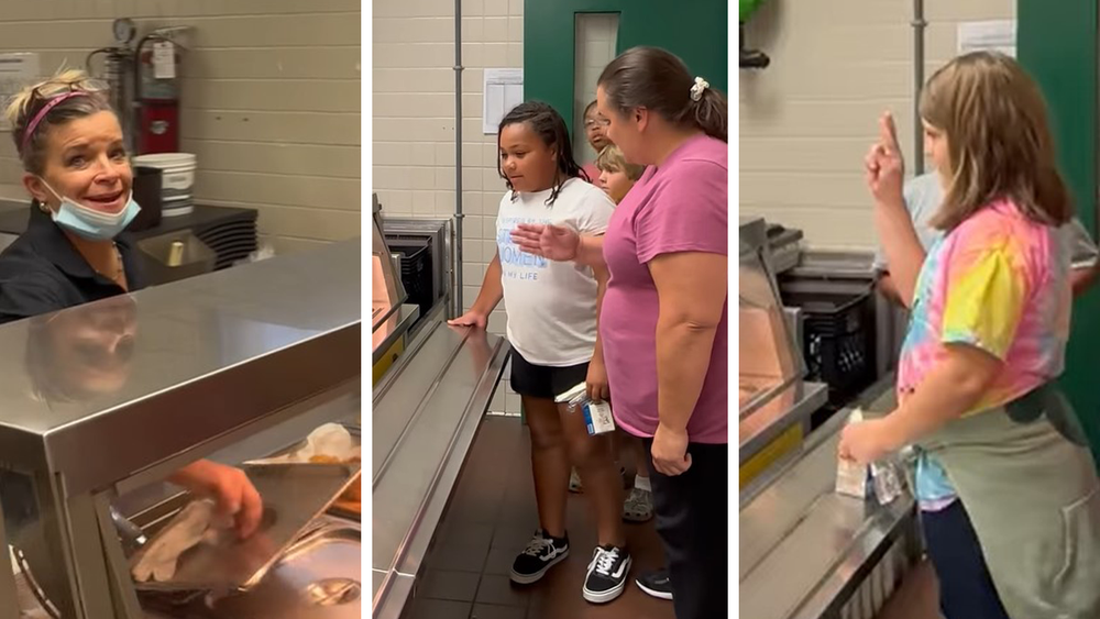 Teacher Notices Students Struggling To Communicate With Deaf Cafeteria ...