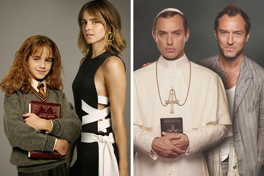 22 Actors Standing Next To Their Most Famous Characters (New Pics)