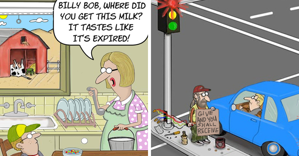 Here Are 21 Funny Cartoons Featuring Various Characters Facing Witty ...