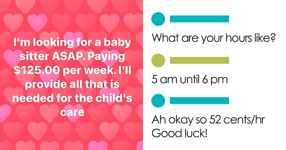 46 Unbelievable Posts From Entitled Parents Who Would Ask Babysitters ...