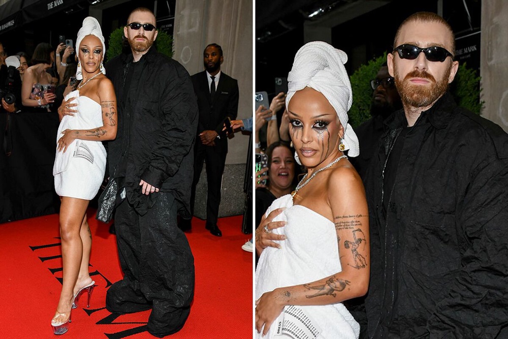 Doja Cat Showed Up In A Soaking Wet Dress To 2024 Met Gala After Leaving Hotel In A Towel