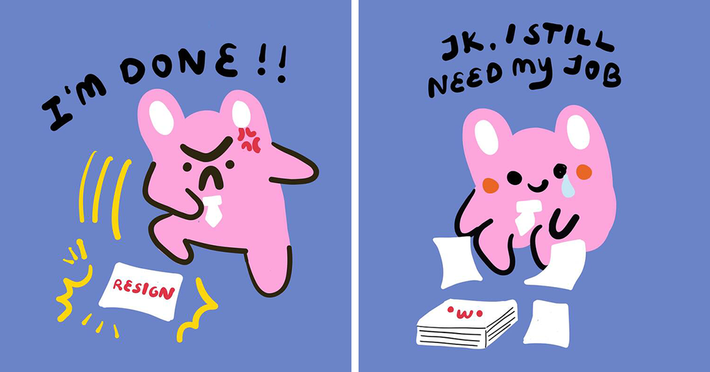 22 Painfully Relatable Illustrations Of Cute Characters, By This Artist