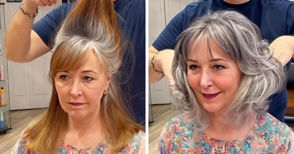 53 People Before And After Embracing Their Natural Gray Hair (New Pics)