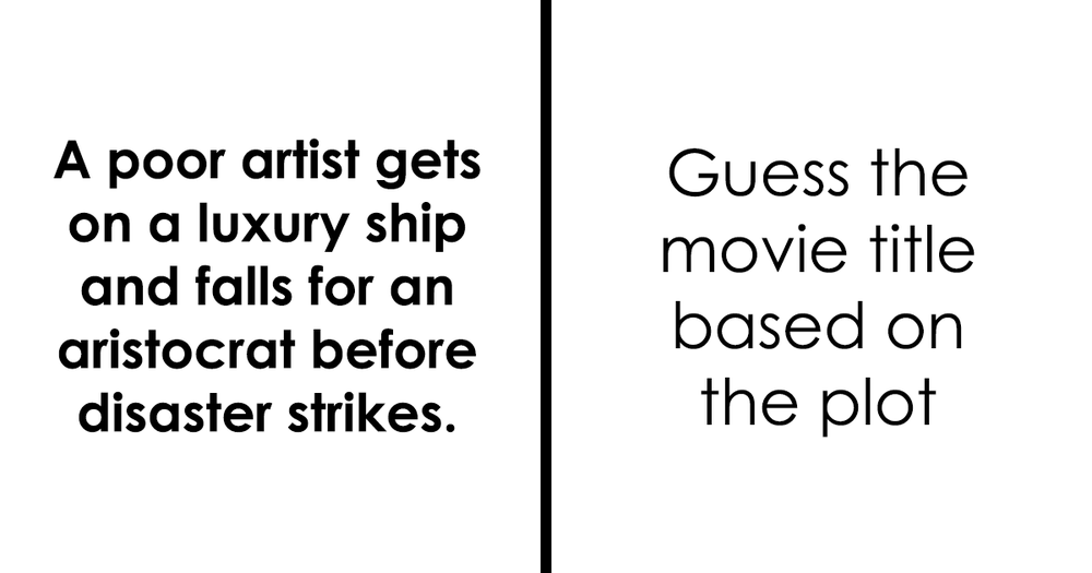 Prove Your Hollywood IQ By Guessing At Least 20/27 Movie Titles Based ...