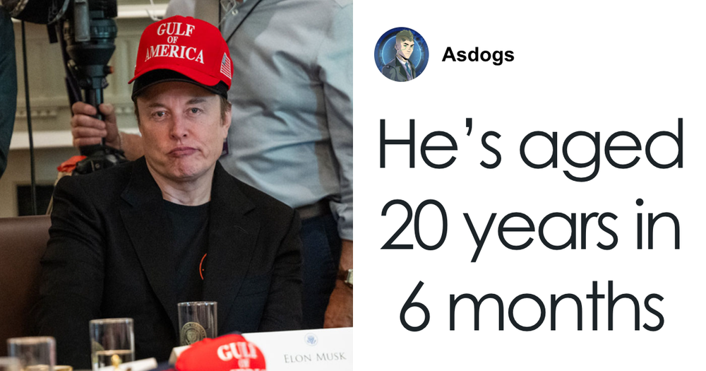 “Going Down Fast”: Musk’s ‘Aged’ Post-Trump Look Has Everyone Talking